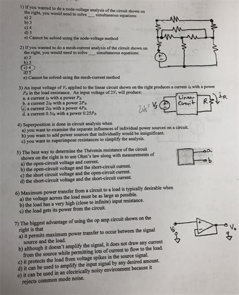 Solved 1 If You Wanted To Do A Node Voltage Analysis Of The