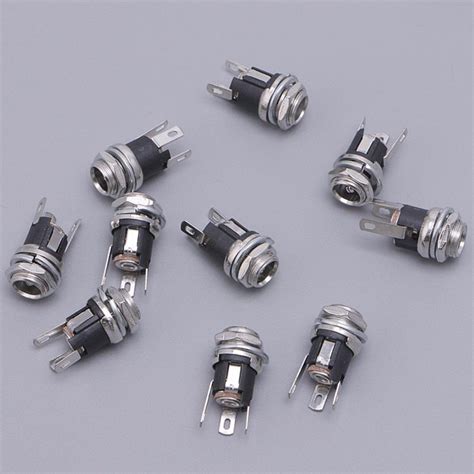 10pcs Dc Power Supply Jack Socket Female Panel Mou Grandado
