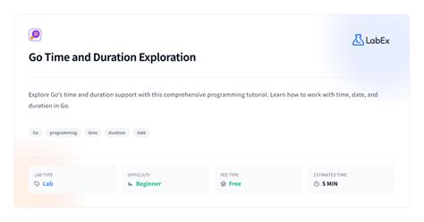 Go Time And Duration Programming Tutorials Labex