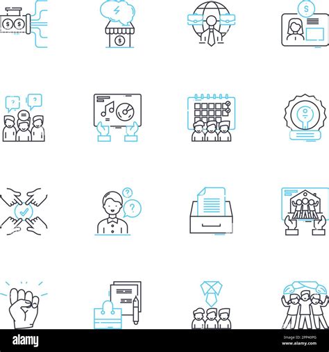 Environmental Sustainability Linear Icons Set Recycling Renewable Biodiversity Energy