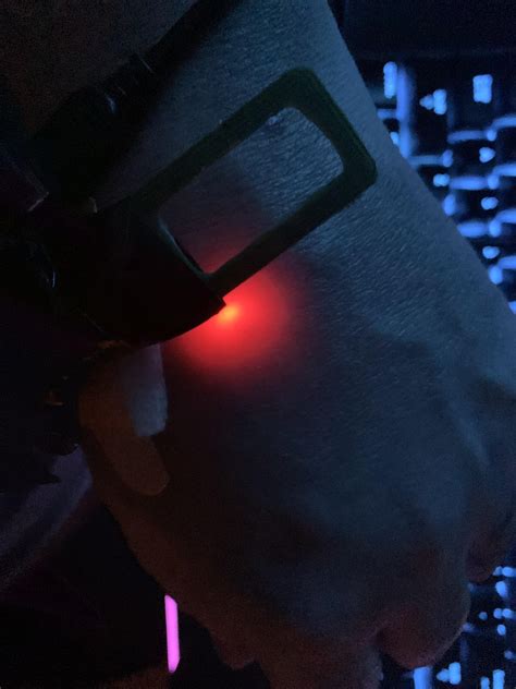 Implanted Nfc Reactive Led Chip In My Hand Scrolller