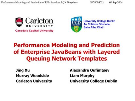 Ppt Performance Modeling And Prediction Of Enterprise Javabeans With Layered Queuing Network