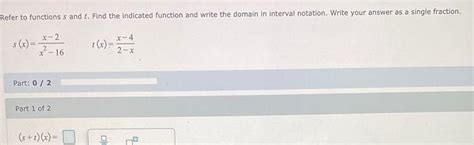 Answered Refer To Functions S And F Find The Indicated Function And