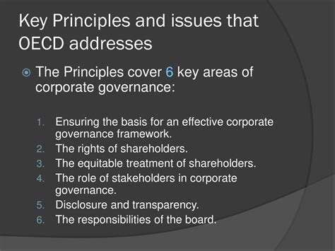 Ppt Oecd Principles On Corporate Governance Powerpoint Presentation