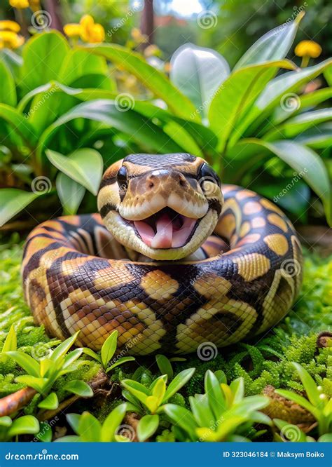 Banana Ball Python Smiles Garden Royalty Free Stock Image 323046184