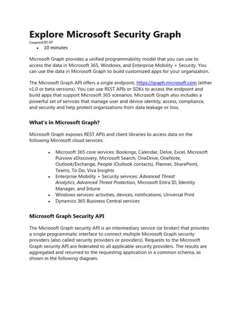04 Explore Microsoft Security Graph Pdf Microsoft Outlook Microsoft