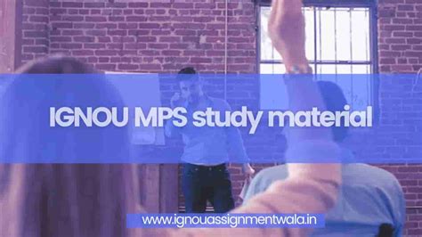 IGNOU MPS Study Material IGNOU Assignment Wala