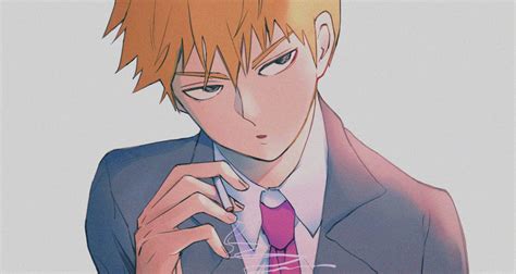 Download Caption Arataka Reigen Exuding Confidence And Power In His
