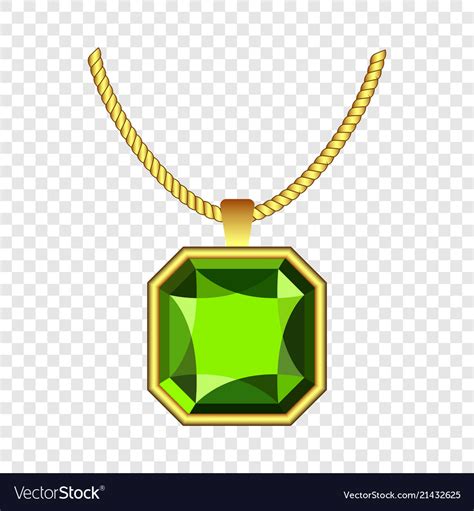 Peridot Jewelry Icon Realistic Style Royalty Free Vector