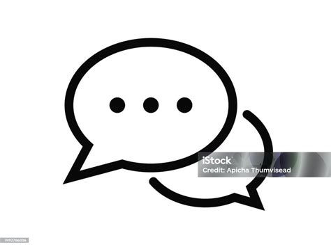 댓글 아이콘 벡터 기호 아이콘 말풍선 아이콘 토론 라인 아이콘은 트렌디한 평면 디자인입니다 채팅 버블 그래픽 디자인 템플릿 벡터 일러스트레이션 기포에 대한 스톡 벡터 아트