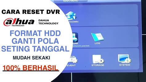 Cara Reset Password Dahua Reset Dvr Dahua 1 Youtube
