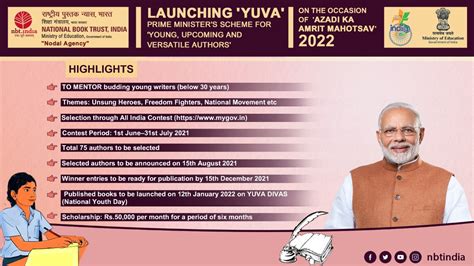 Yuva Prime Ministers Scheme For Mentoring Young Authors Crackittoday Affairs