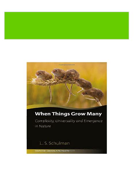 Instant Download When Things Grow Many Complexity Universality And