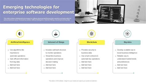 Emerging Technologies For Enterprise Software Development Ppt Presentation