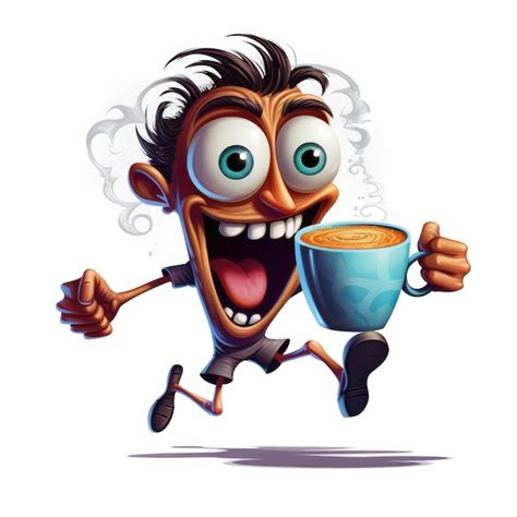 Premium Ai Image The Caffeine Chase Hilarious Hijinks Of The