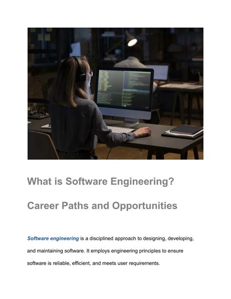 Ppt What Is Software Engineering Career Paths And Opportunities Powerpoint Presentation Id