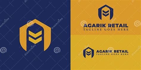 Abstract Initial Bold Letter Ar Or Ra Logo In Yellow Color Isolated On Multiple Background