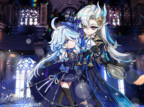 Furina And Neuvillette Genshin Impact Drawn By Veryslow Zzzpin Danbooru