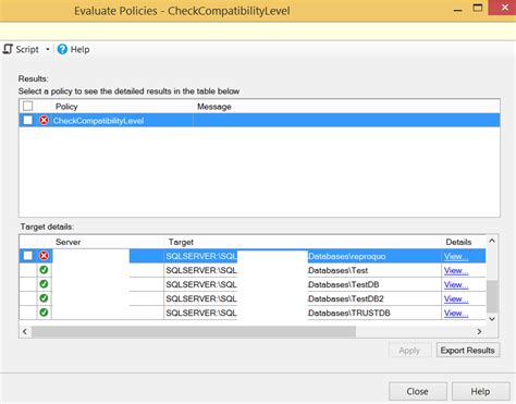 How To Check The Compatibility Level Of Databases Using Policy Based Management Database Tutorials