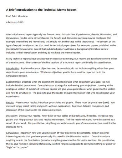 10 Memo Report Examples To Download