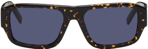 Kenzo Tortoiseshell Rectangular Sunglasses Kenzo