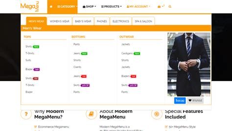 Modern Megamenu Bootstrap Responsive Mega Menu By Mgscoder Codecanyon