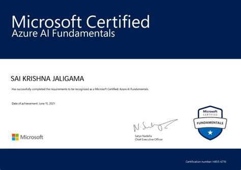Sai Krishna Jaligama On Linkedin Azureai Artificialintelliegence Azurecertification… 66
