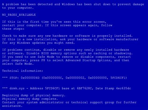 Синий экран смерти Windows 7 что делать