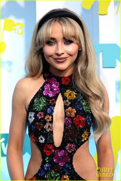 Sabrina Carpenter Shows Off Some Skin In Cutout Floral Print Dress At