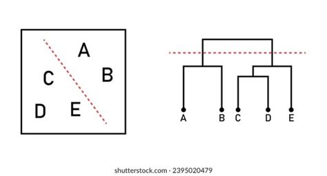 Dendrogram Diagram Representing Tree Hierarchical Cluster Stock Vector