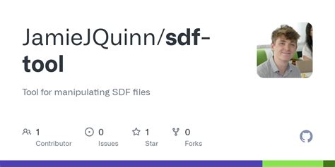 Github Jamiejquinnsdf Tool Tool For Manipulating Sdf Files