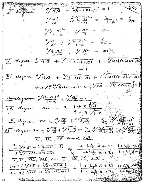 This Page [255]from Ramanujans Second Notebookis Representative Of His Work On Modular
