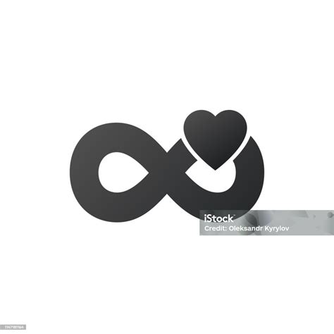 하트 로고로 무한대 기호 현대 낭만적 인 로고입니다 영원히 사랑 무제한 사랑의 개념 벡터 일러스트 레이 션에 고립 된 흰색 배경 0명에 대한 스톡 벡터 아트 및 기타 이미지