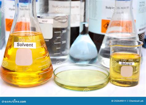 Solvent A Chemical Used In Laboratory Or Industry Stock Image Image