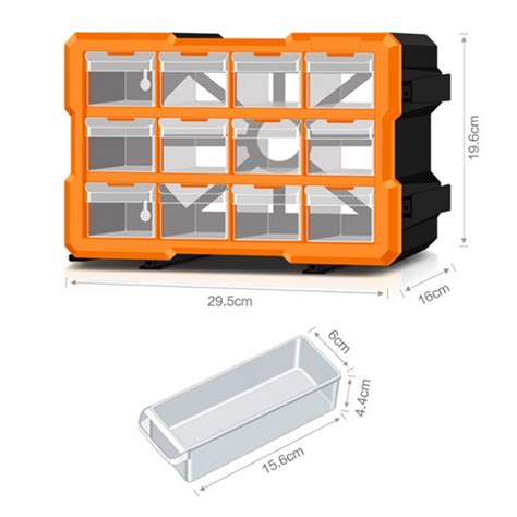 Plastic Box Rectangular Box Tool Box Screw Fittings Classification Grid Multi Grid Storage