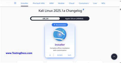 Kali Linux Virtual Machine Testingdocs