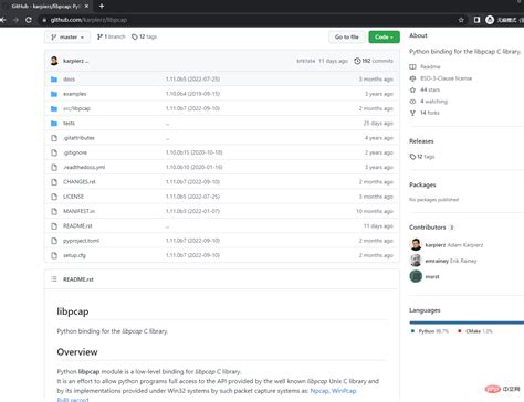 python使用libpcap库进行抓包及数据处理的操作方法 python教程 php中文网