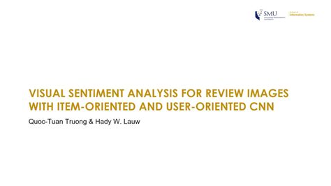 visual sentiment analysis for review images with item oriented and user oriented cnn youtube