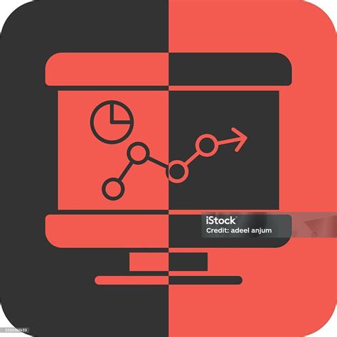 Presentation Graph Red Inverse Icon Stock Illustration Download Image Now Illustration No