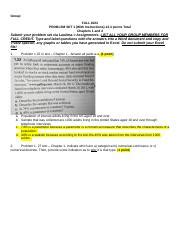 PS FALL Sharick Docx Group FALL PROBLEM SET With Instructions Points Total