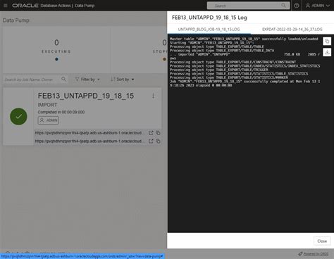 Data Pump And Sql Developer Web For Oracle Autonomous Database