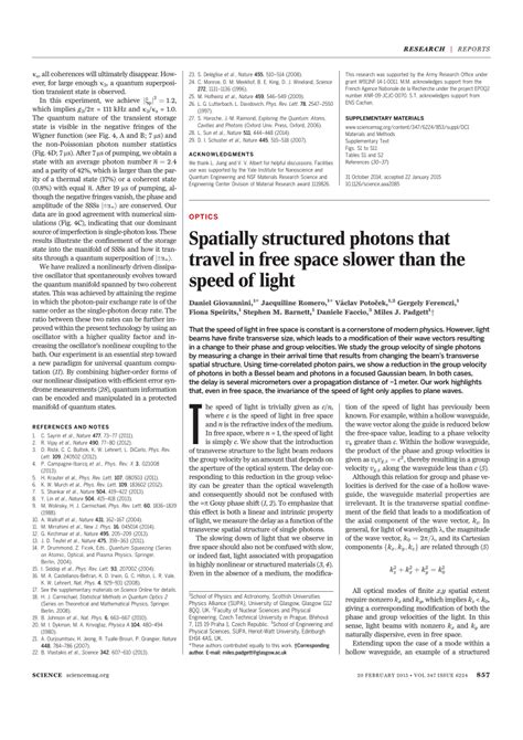 Pdf Optics Spatially Structured Photons That Travel In Free Space