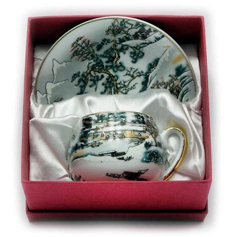 Подарунковий набір чайний сервіз фарфоровий з квітковим принтом 14 18130 купити онлайн на