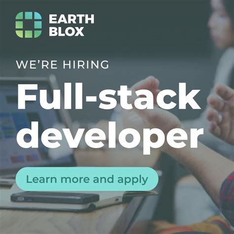 Earth Blox On Linkedin Climatetech Nocode Developer Saas Fullstackdeveloper Techjobs