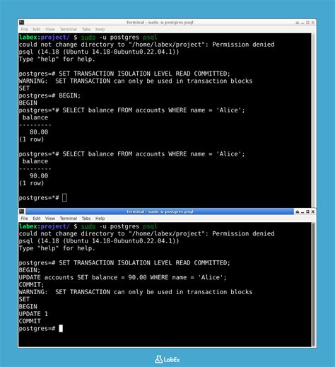 Postgresql トランザクション管理 データ整合性を学ぶ Labex
