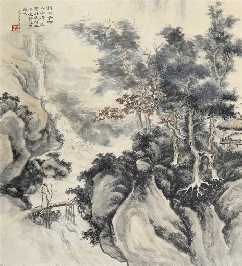 顾坤伯 顾坤伯山水画 第10页 大山谷图库