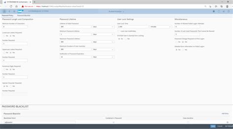 HANA DB Sap Security Pages