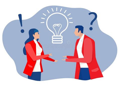Problem Solving Concept Business People Standing With Two Business People Different Thinking