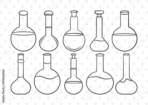 Volumetric Flask Svg Volumetric Flask Clipart Lab Equipment Svg