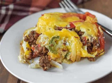 Gratin à La Viande Hache Et Légumes Délicieux Plat Au Four Aux Poivrons